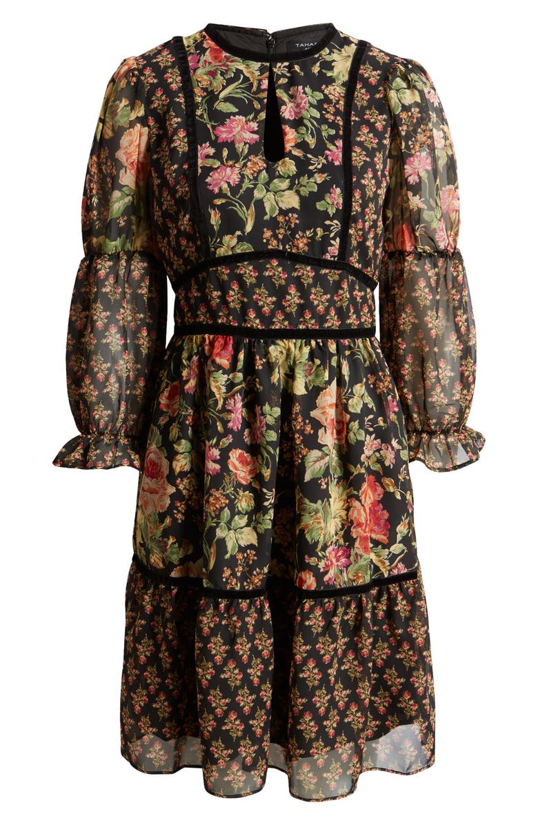 Tahari ASL Floral Long Sleeve Chiffon Dress | Nordstromrack Tahari ASL Floral Long Sleeve Chiffon Dress | Nordstromrack