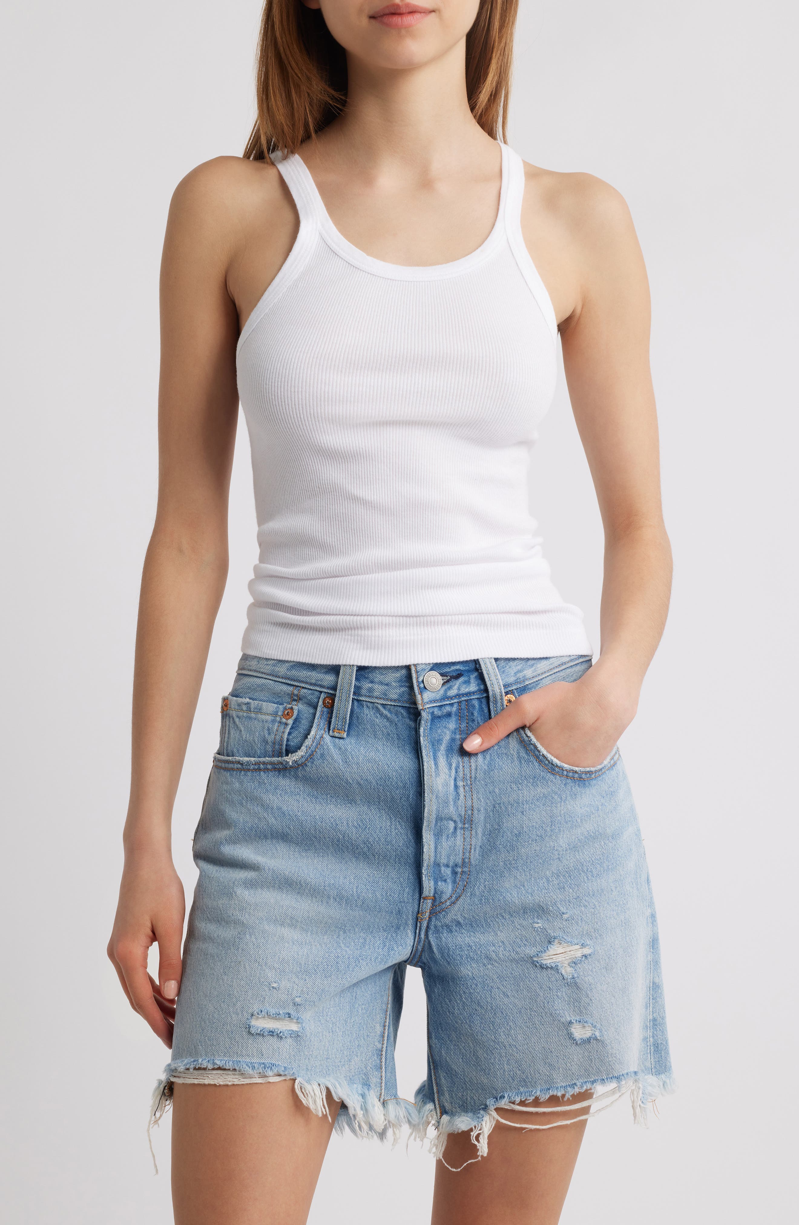 Re/Done Ribbed Tank Top | Nordstrom