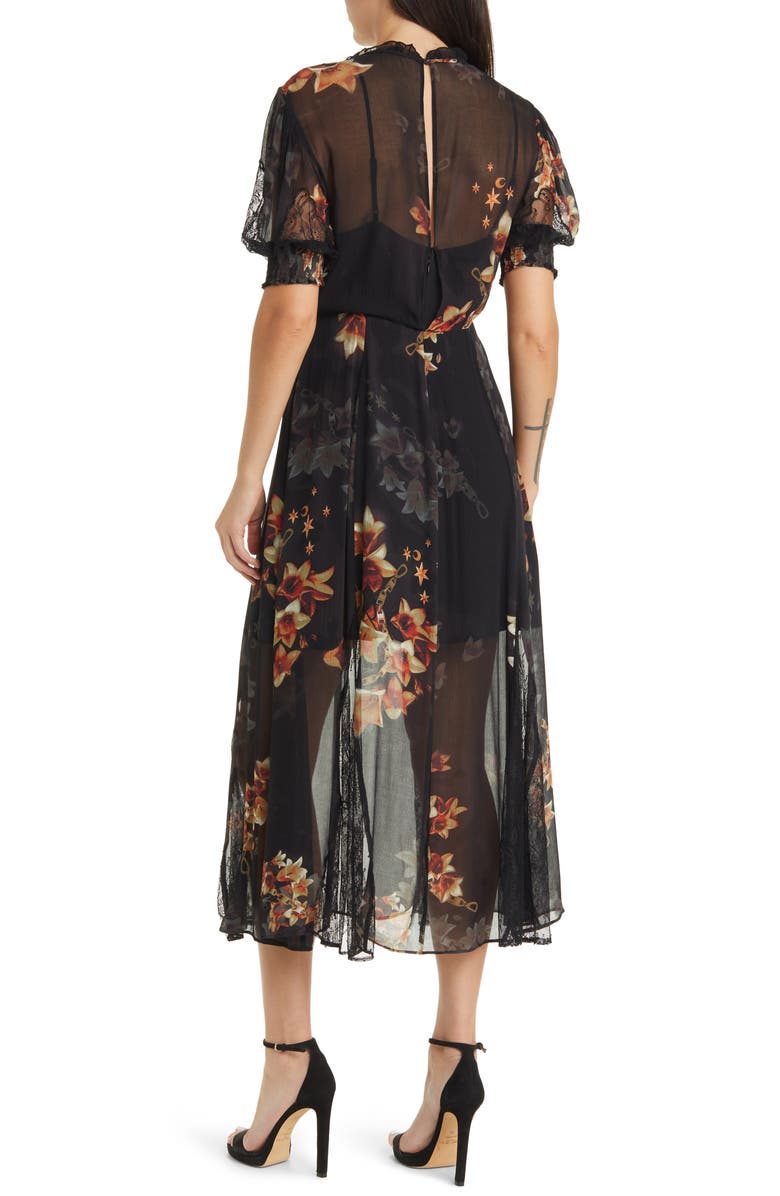 AllSaints Laverna Stargazer Floral Print Dress | Nordstromrack
