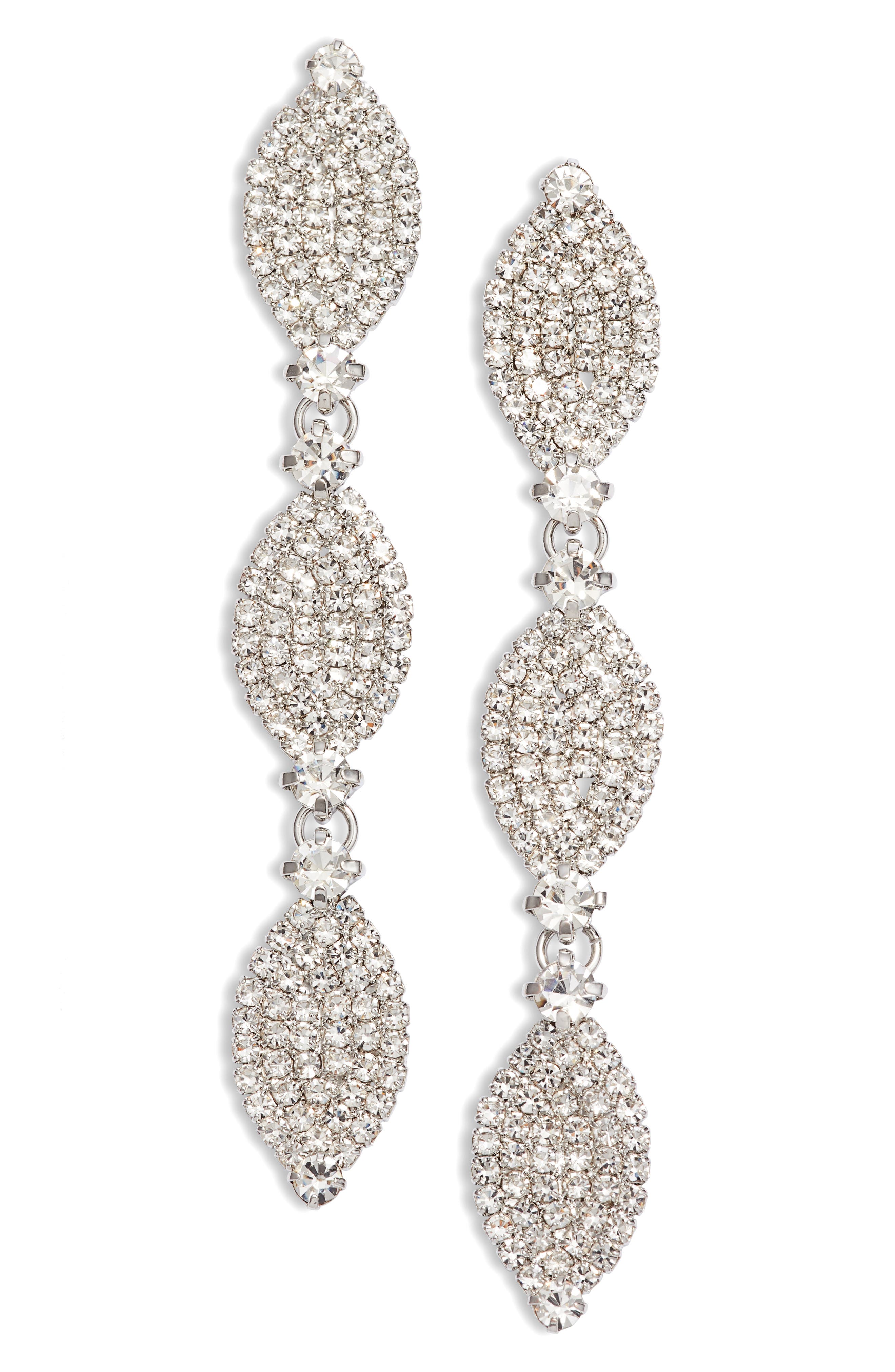 CRISTABELLE Pavé Linear Drop Earrings | Nordstrom