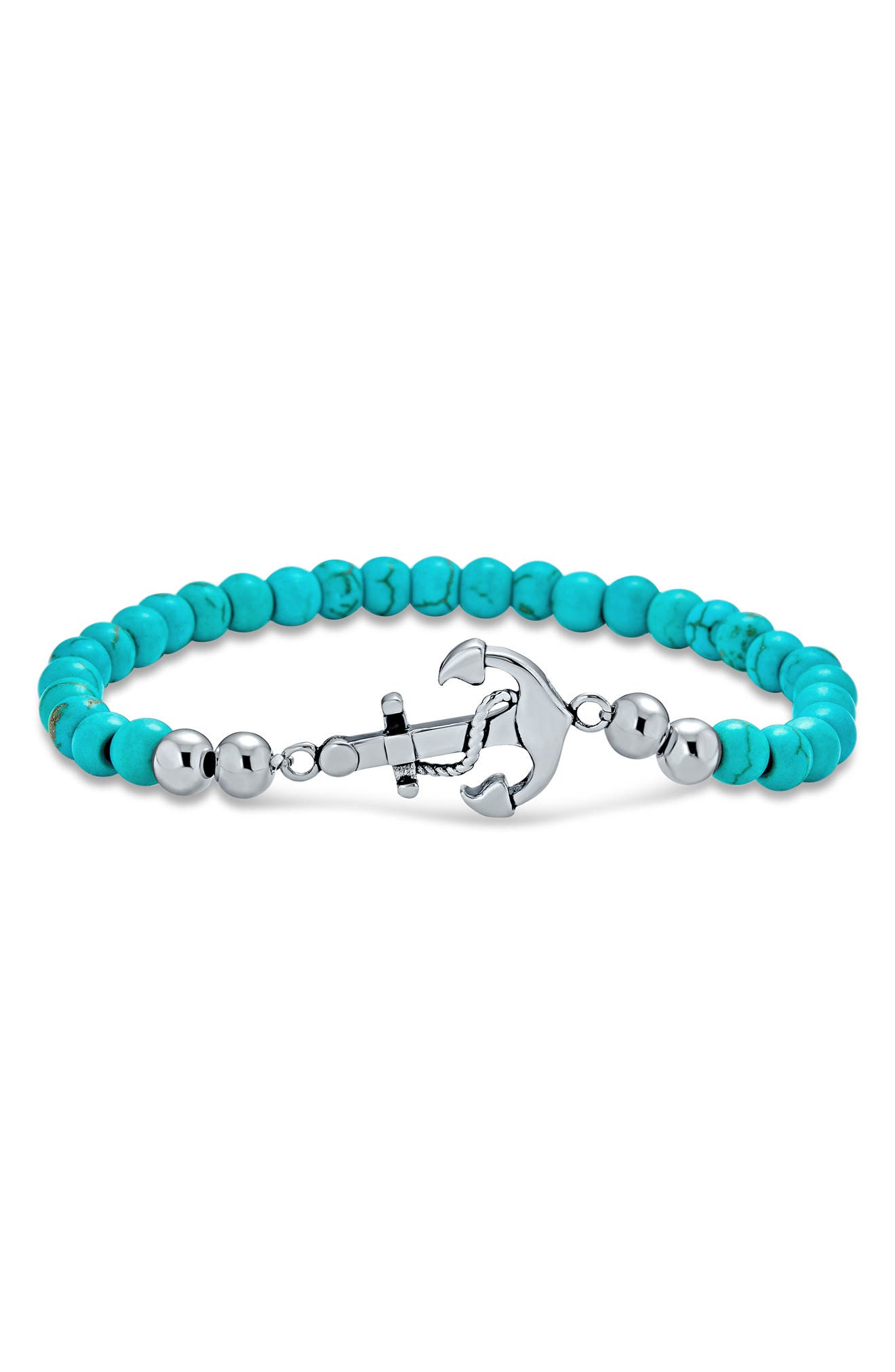 BLING JEWELRY Turquoise Ball Bead Stretch Bracelet | Nordstromrack