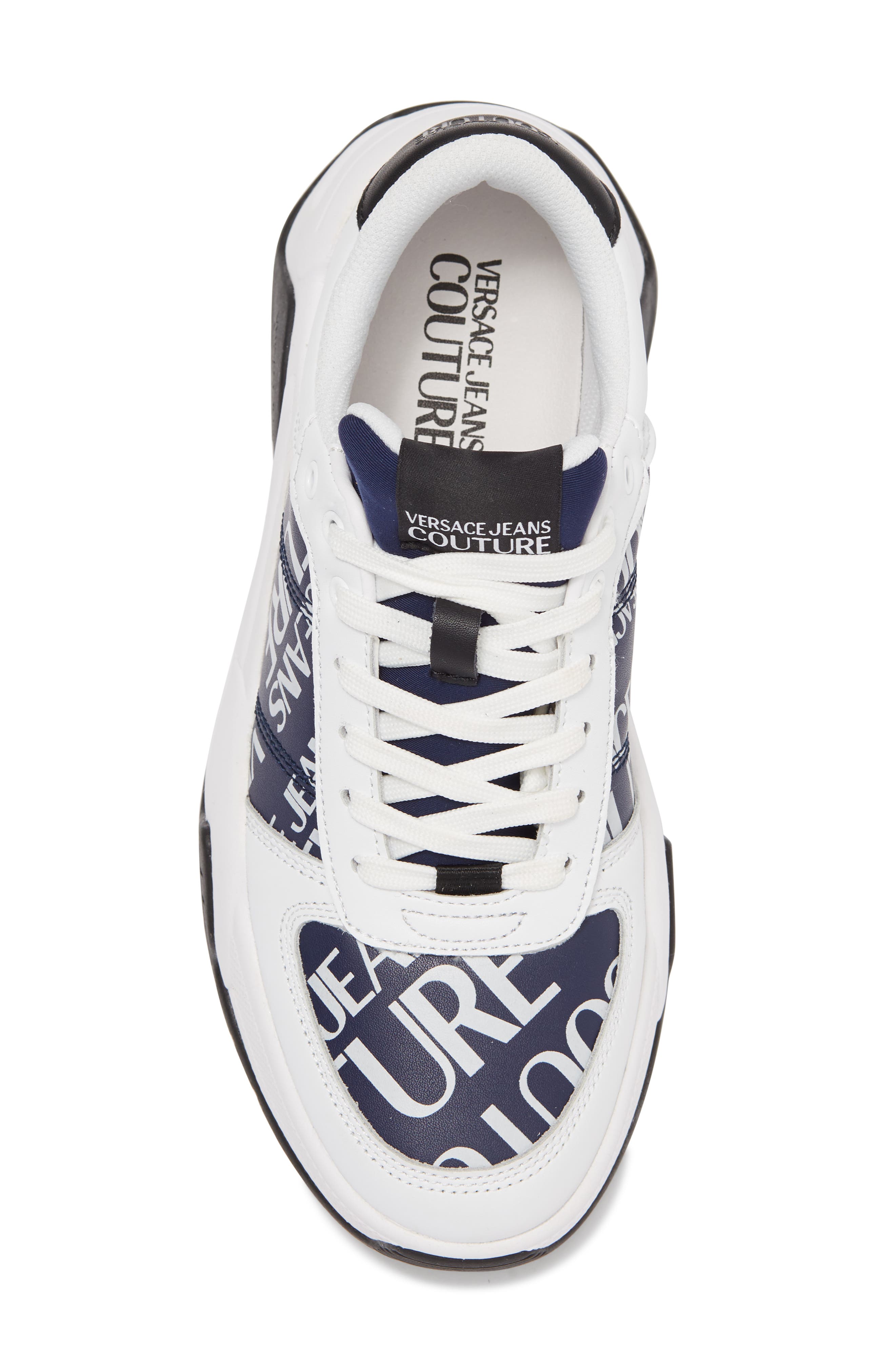 Versace Jeans Fire Logo Print Leather Sneaker | Nordstromrack