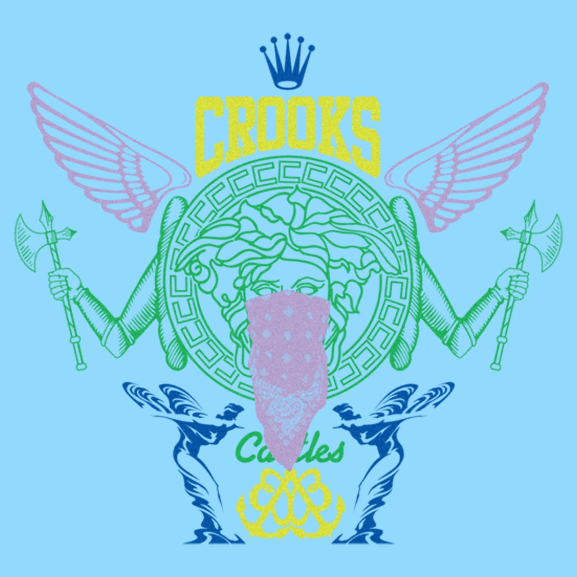 Crooks & Castles Men's Crooks & Castles Abstract Medusa Logo Graphic T ...