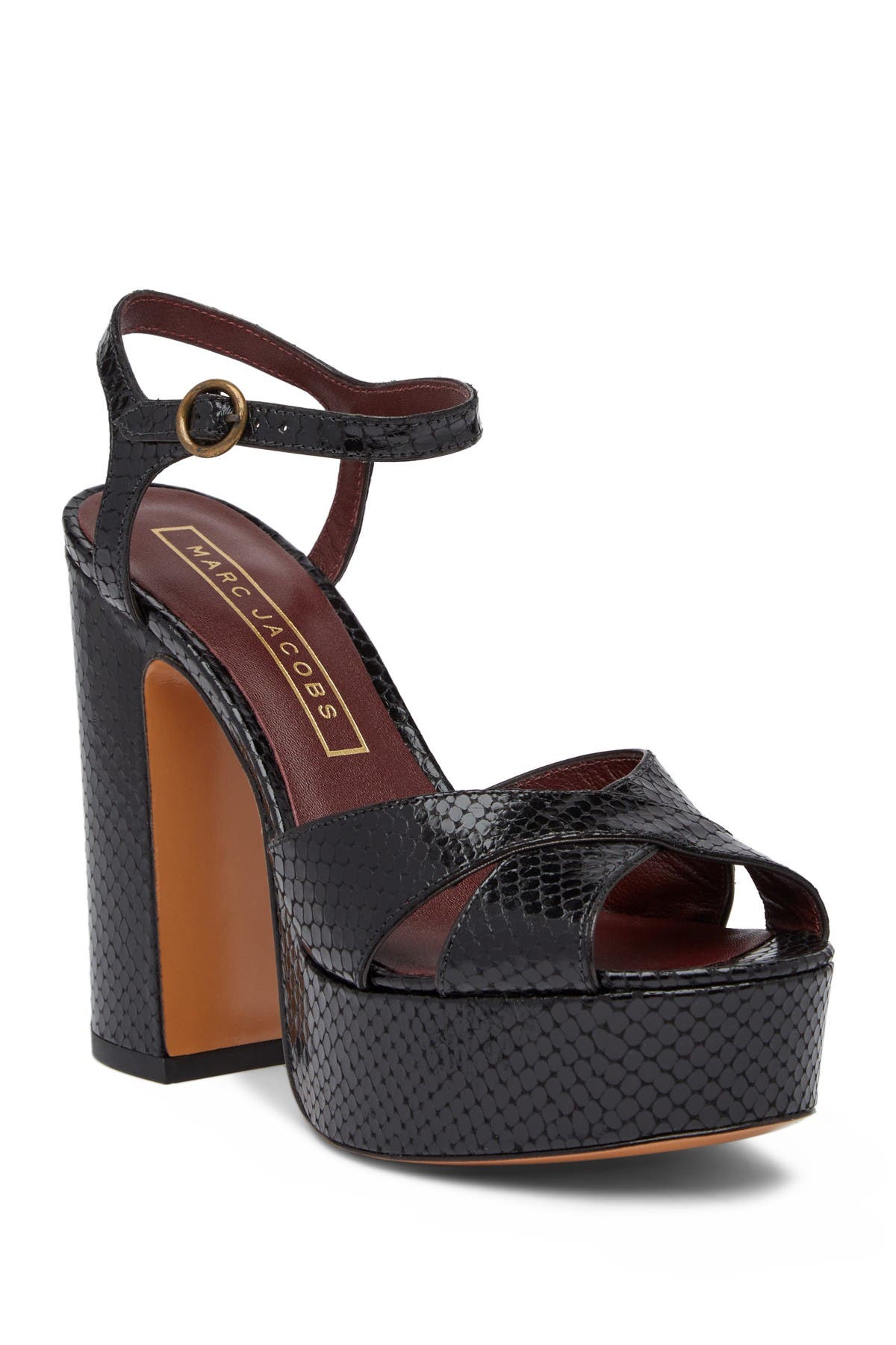 Marc Jacobs Debbie Snake Embossed Platform Sandal | Nordstromrack