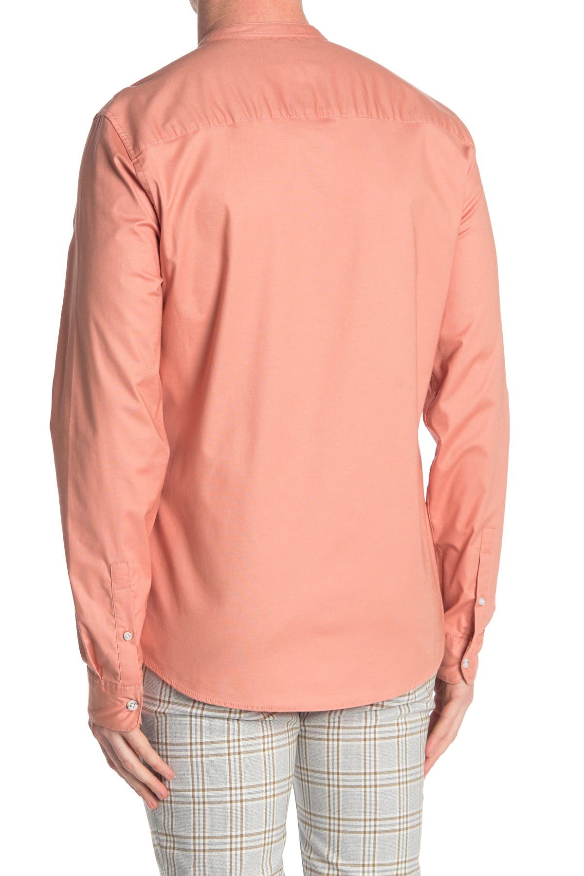 Topman Solid Mandarin Collar Shirt | Nordstromrack
