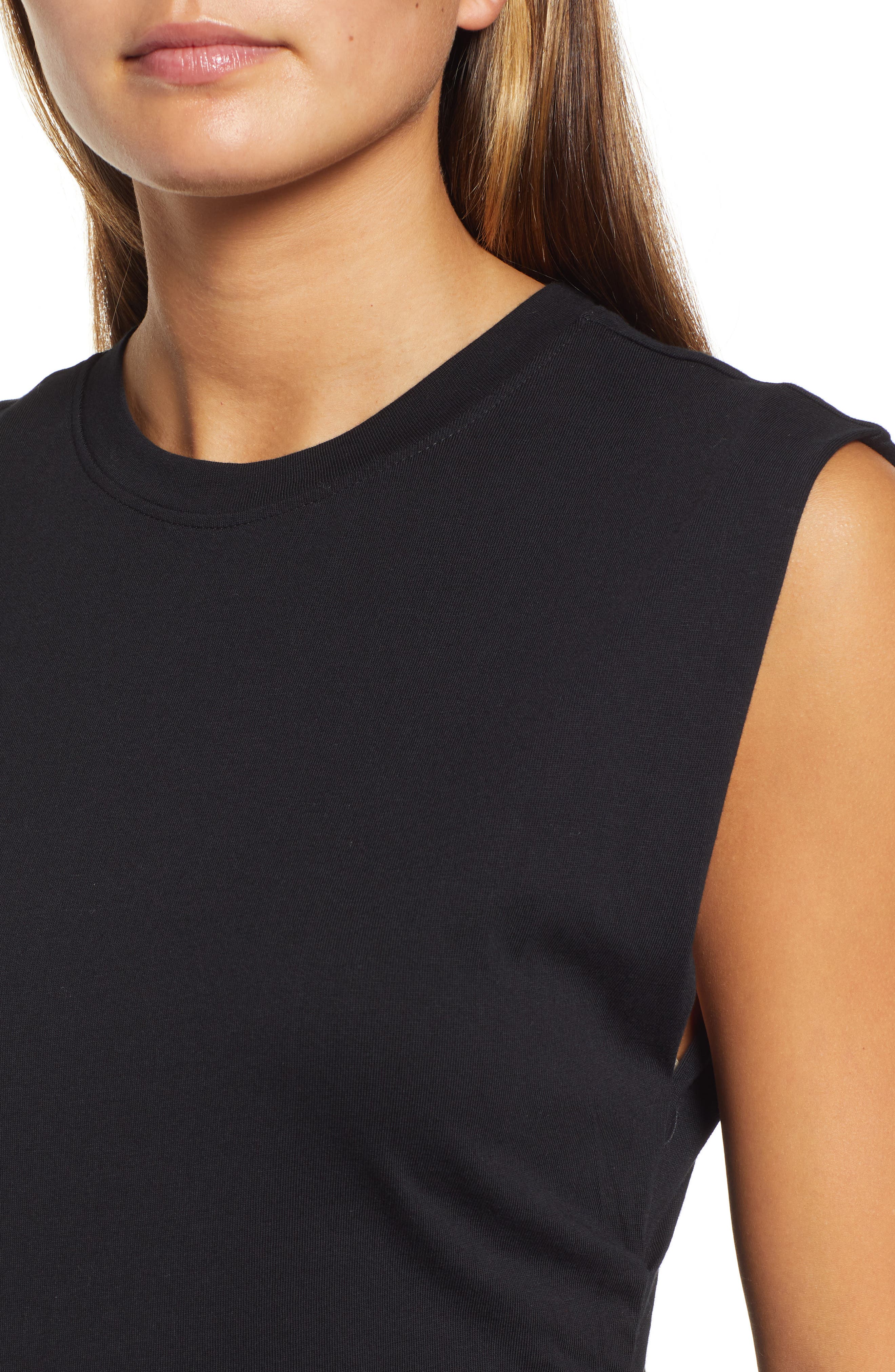 Open Edit Side Ruched Sleeveless Tunic | Nordstrom