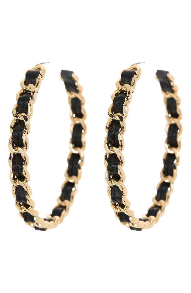 NATASHA Woven Chain Link Hoop Earrings | Nordstromrack