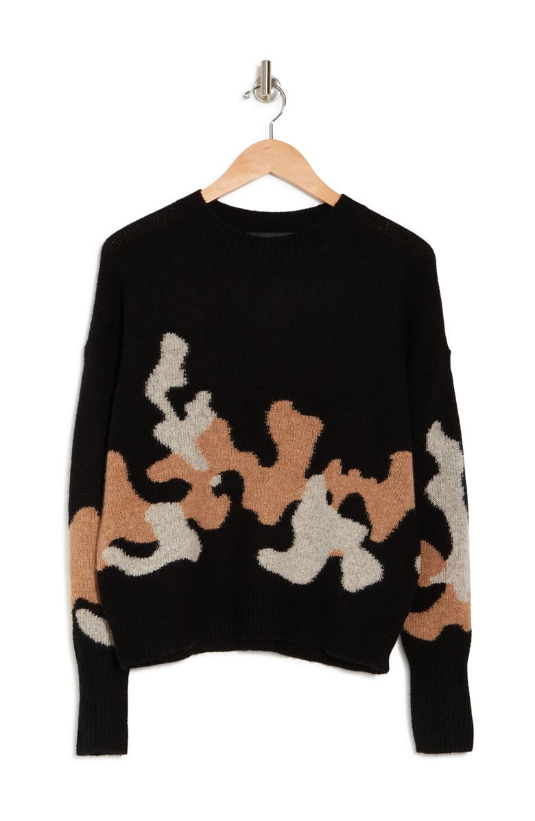 360 CASHMERE Leannah Printed Wool Blend Sweater | Nordstromrack