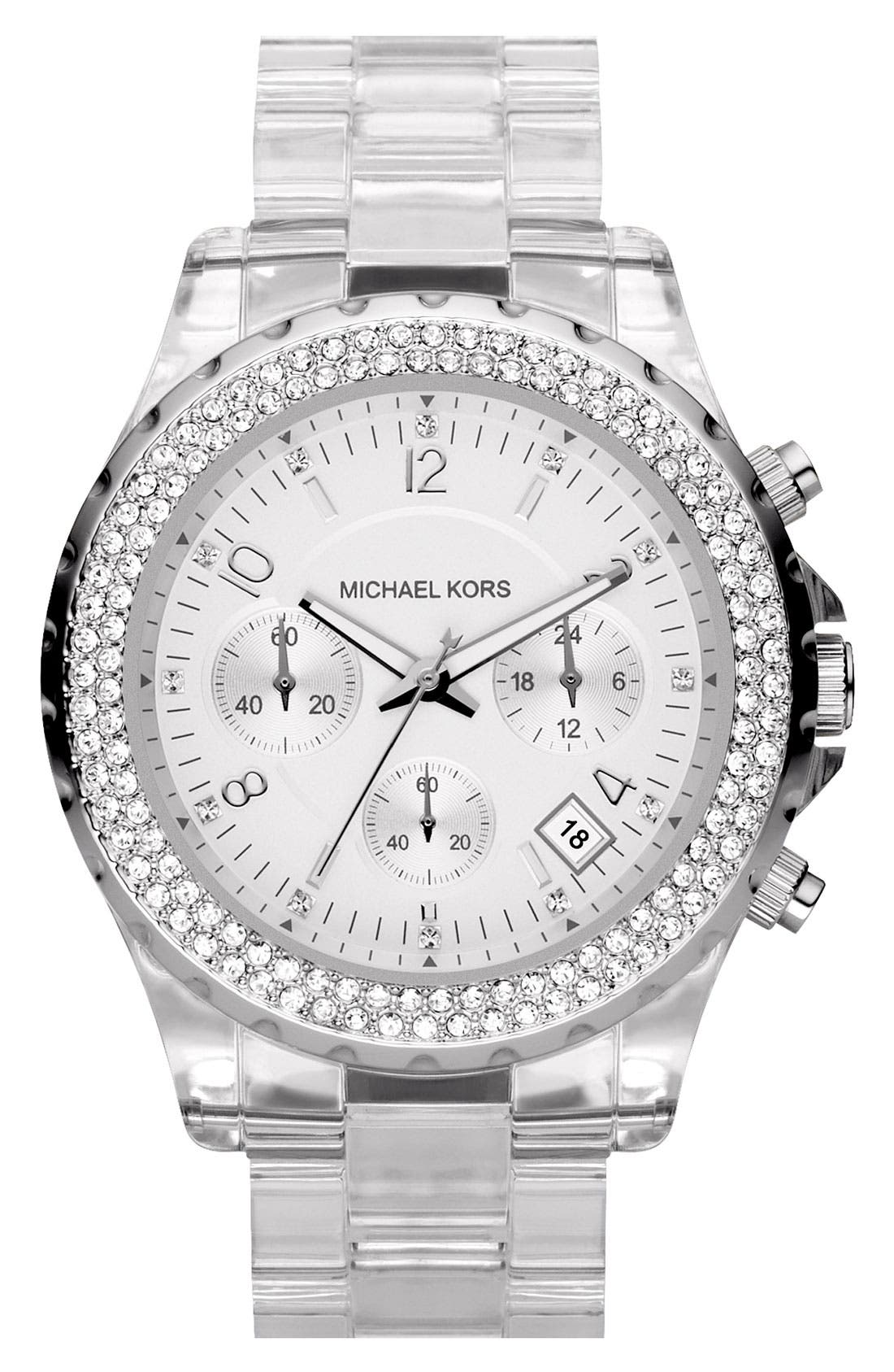 MICHAEL Michael Kors Michael Kors 'Madison' Resin & Crystal Watch ...