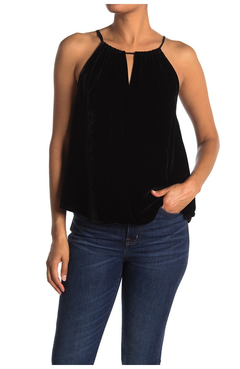 Velvet by Graham & Spencer Halter Neck Velvet Tank Top | Nordstromrack