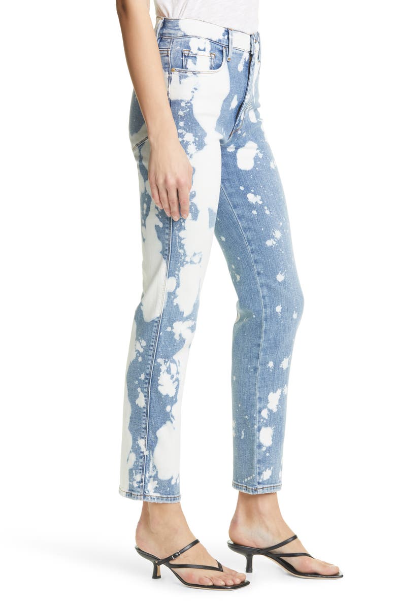 FRAME Le Sylvie High Waist Ripped Slender Straight Leg Jeans ...