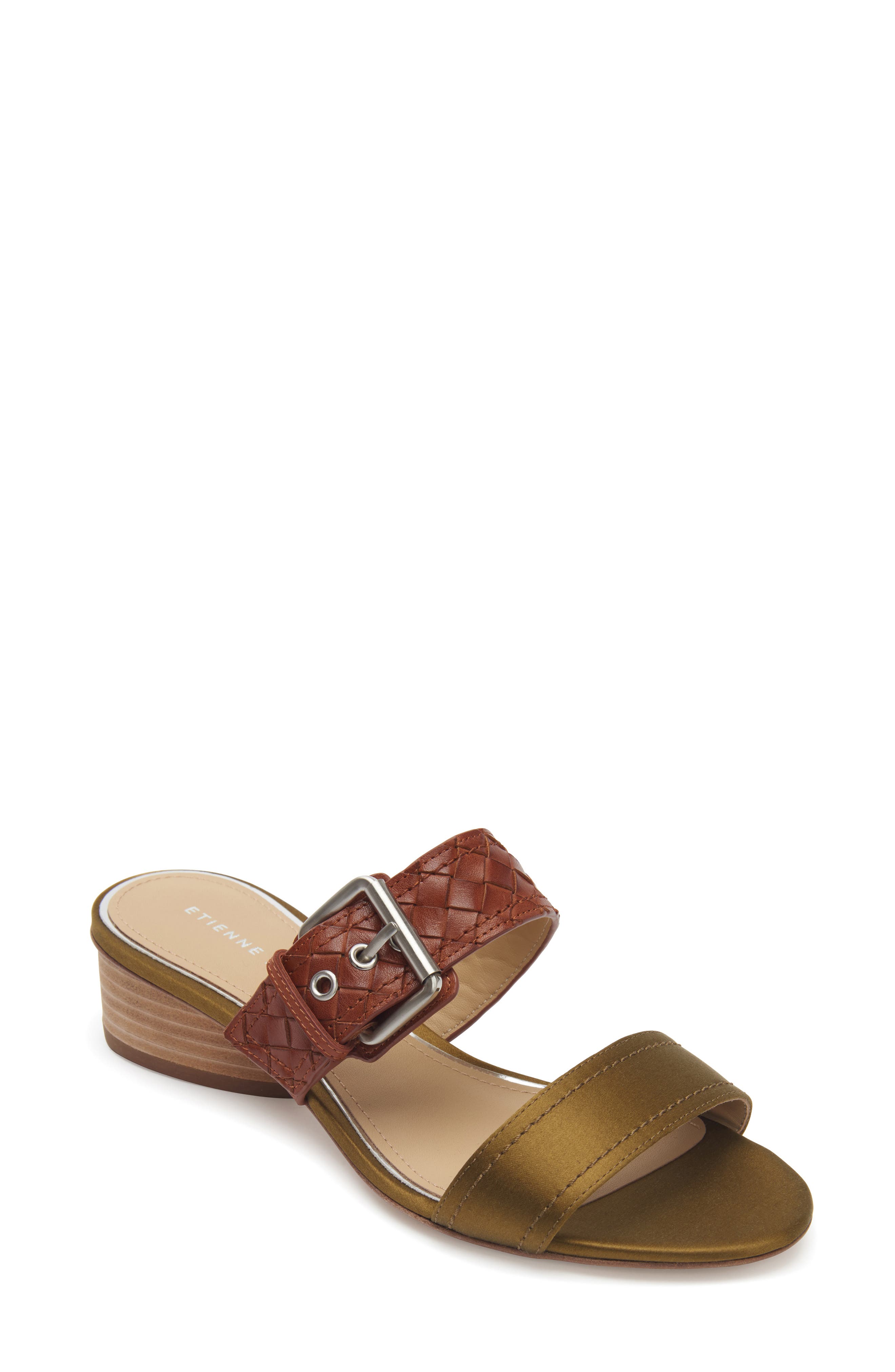 Etienne Aigner Preston Leather Buckle Strap Sandal | Nordstromrack