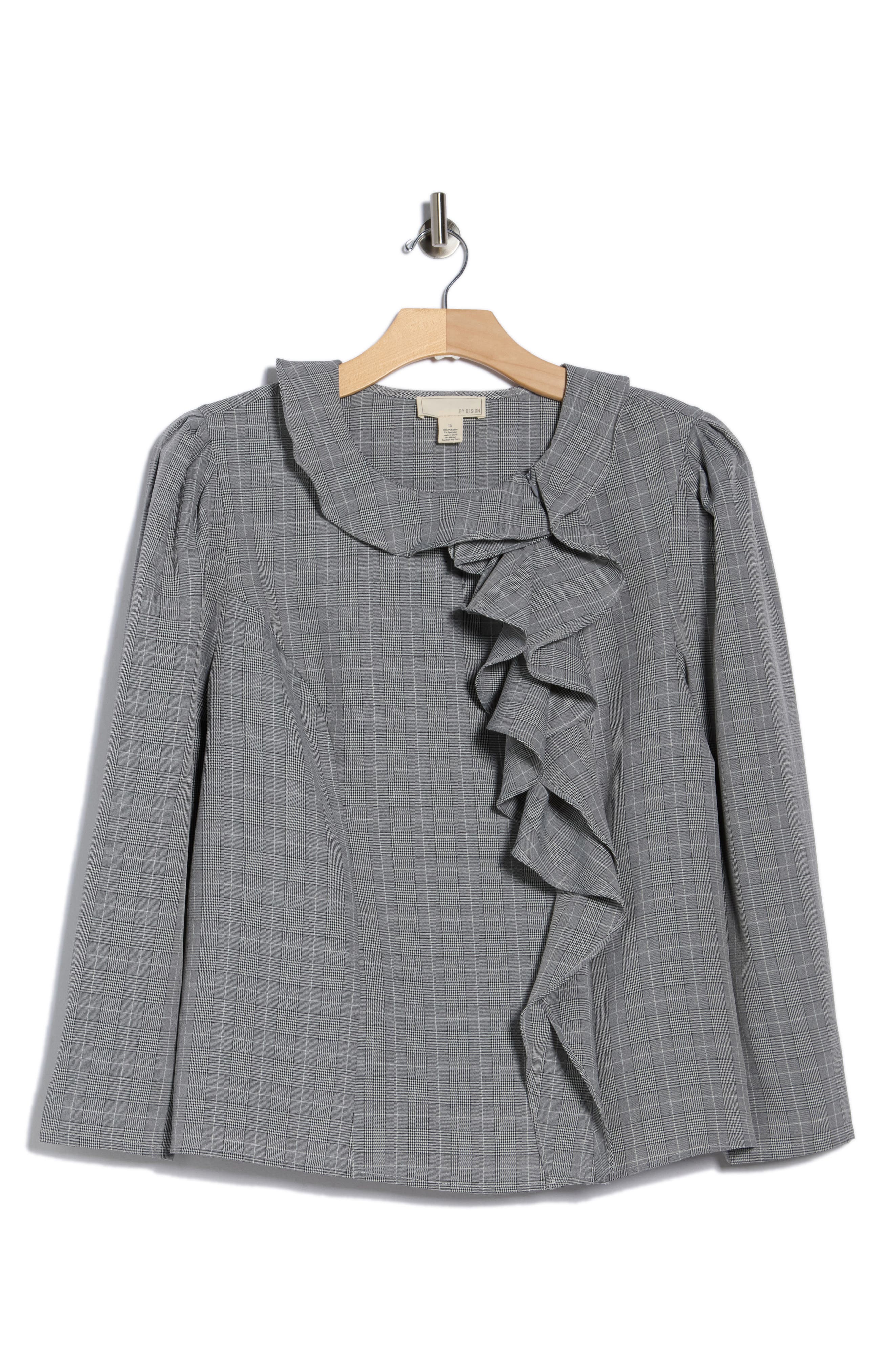 BY DESIGN Iconic Plaid Ruffle Top | Nordstromrack