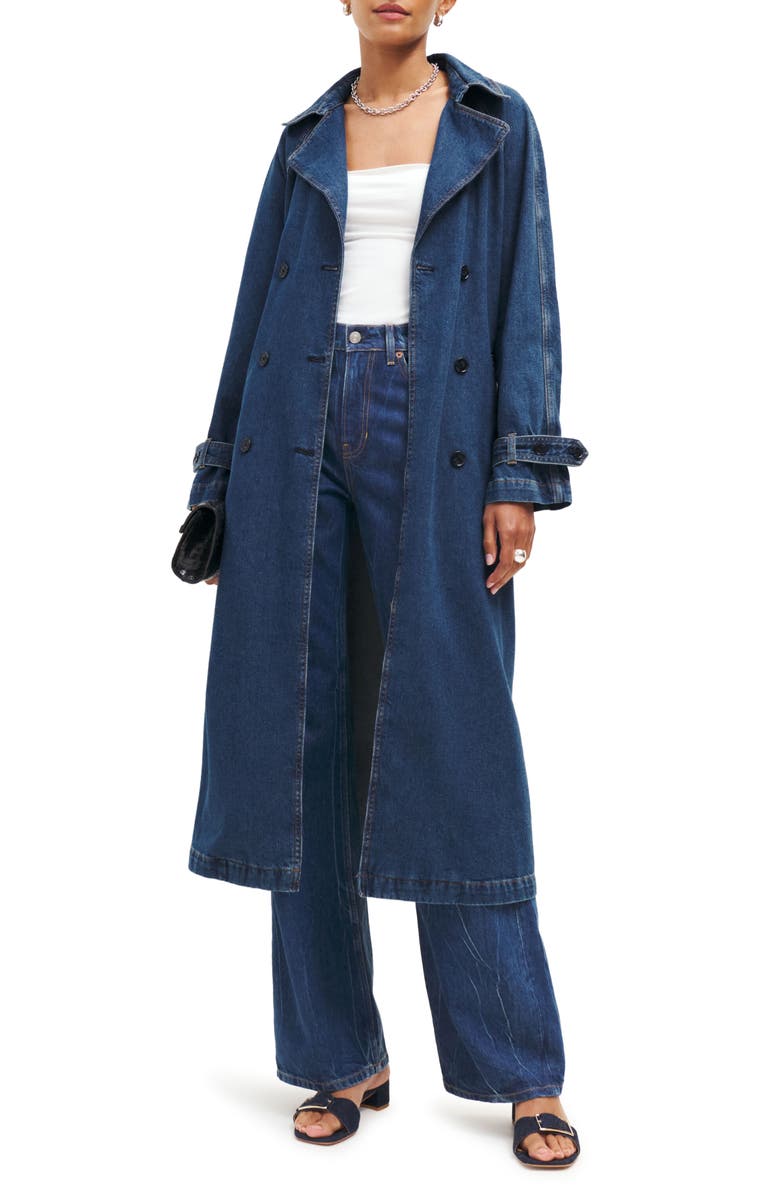 Reformation Hayes Belted Organic Cotton Denim Trench Coat | Nordstromrack