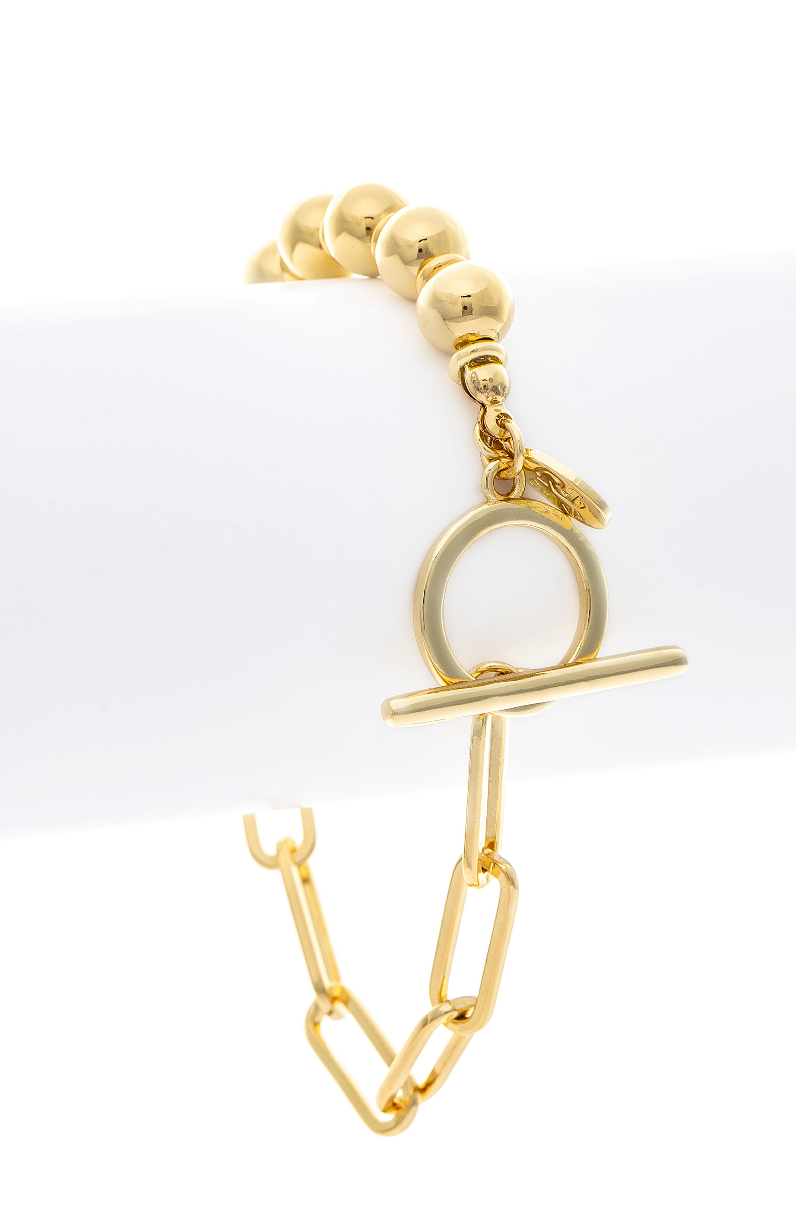 RIVKA FRIEDMAN Beaded Paper Clip Chain Toggle Bracelet | Nordstromrack