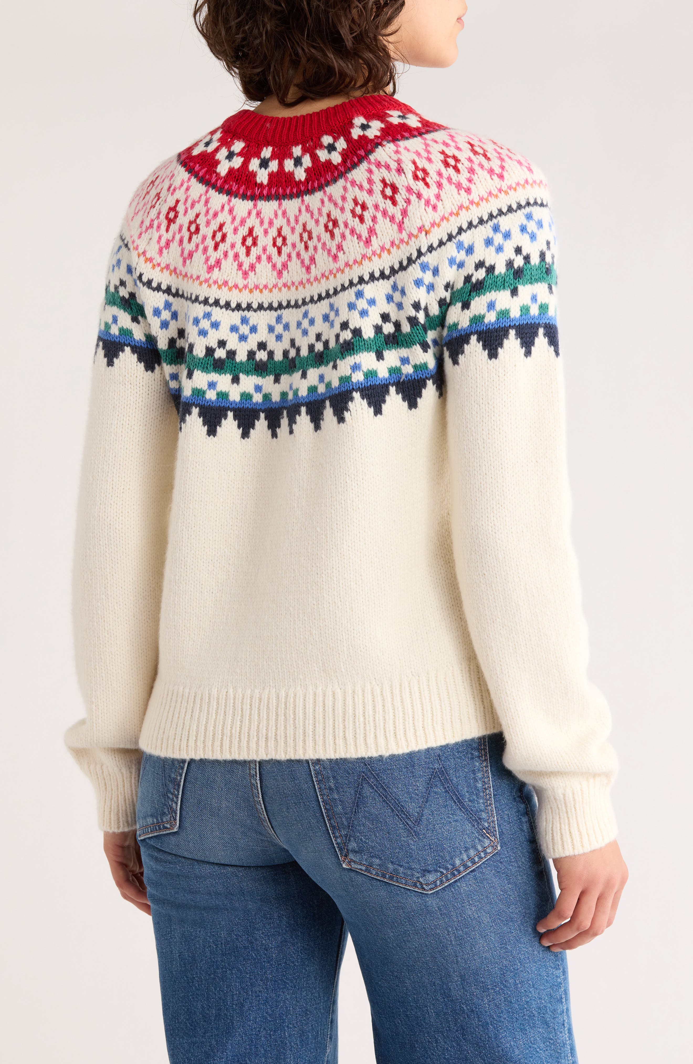 Marine Layer Fiorella Fair Isle Crewneck Sweater | Nordstrom