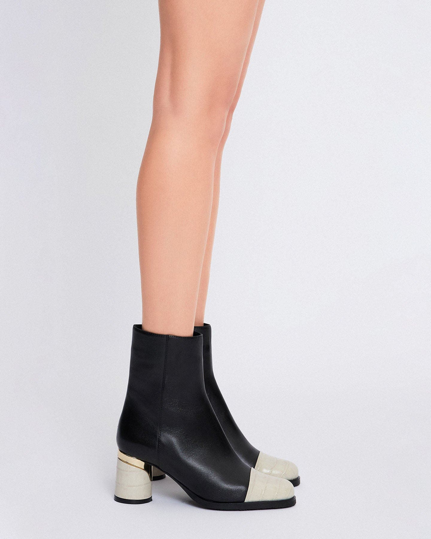THEO The Label Phoebe Contrast Bootie | Nordstrom