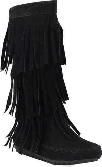 YOKI Kids' Tiered Fringe Boot | Nordstromrack