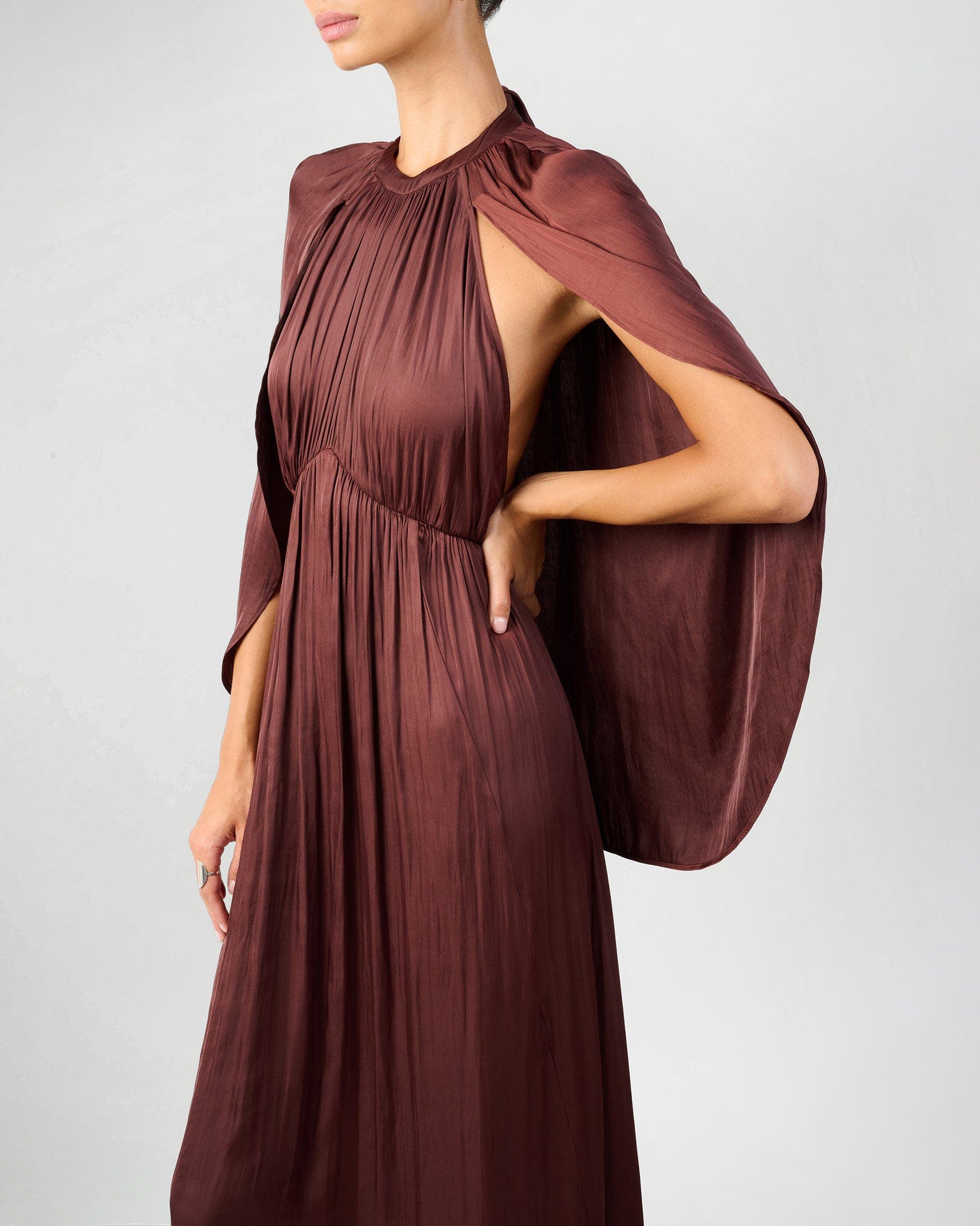 WeWoreWhat Halter Cape Midi Dress | Nordstrom
