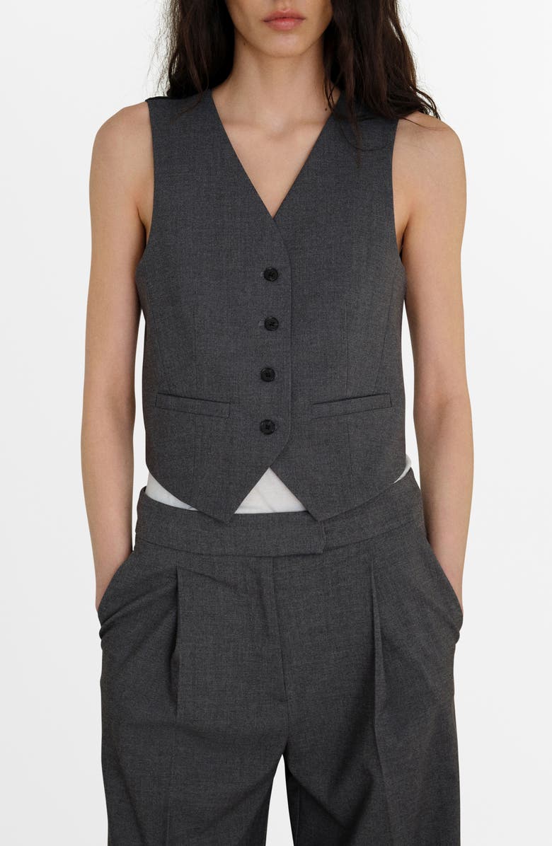 MANGO Vest with Adjustable Back Half Belt | Nordstromrack
