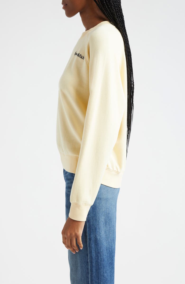 Sporty & Rich Embroidered Logo Cotton Graphic Sweatshirt | Nordstromrack