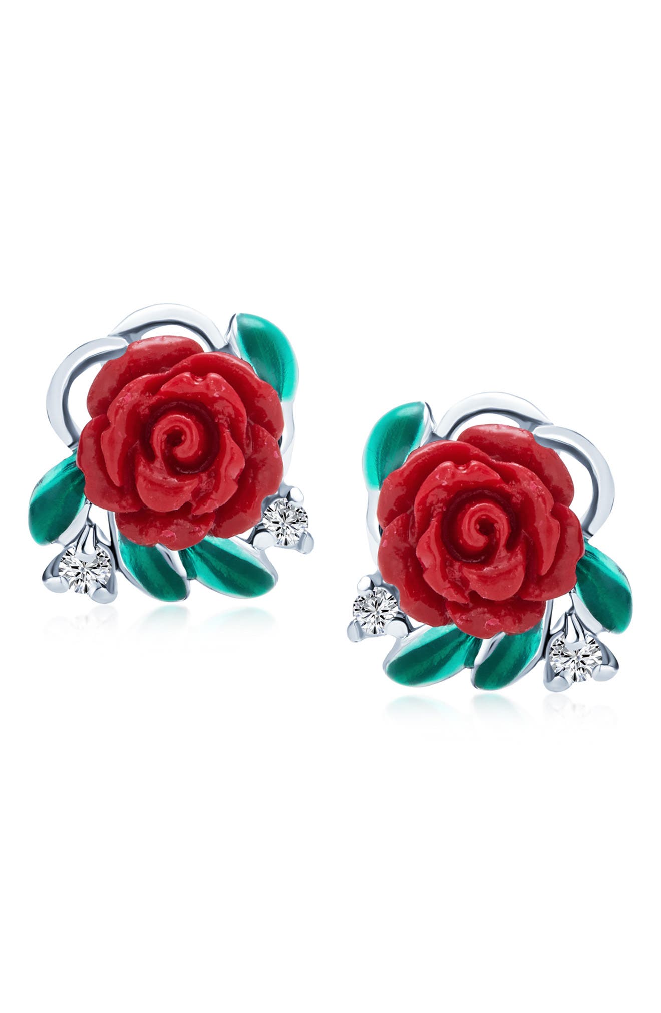 3D Red Rose Earrings (Women) | Nordstromrack