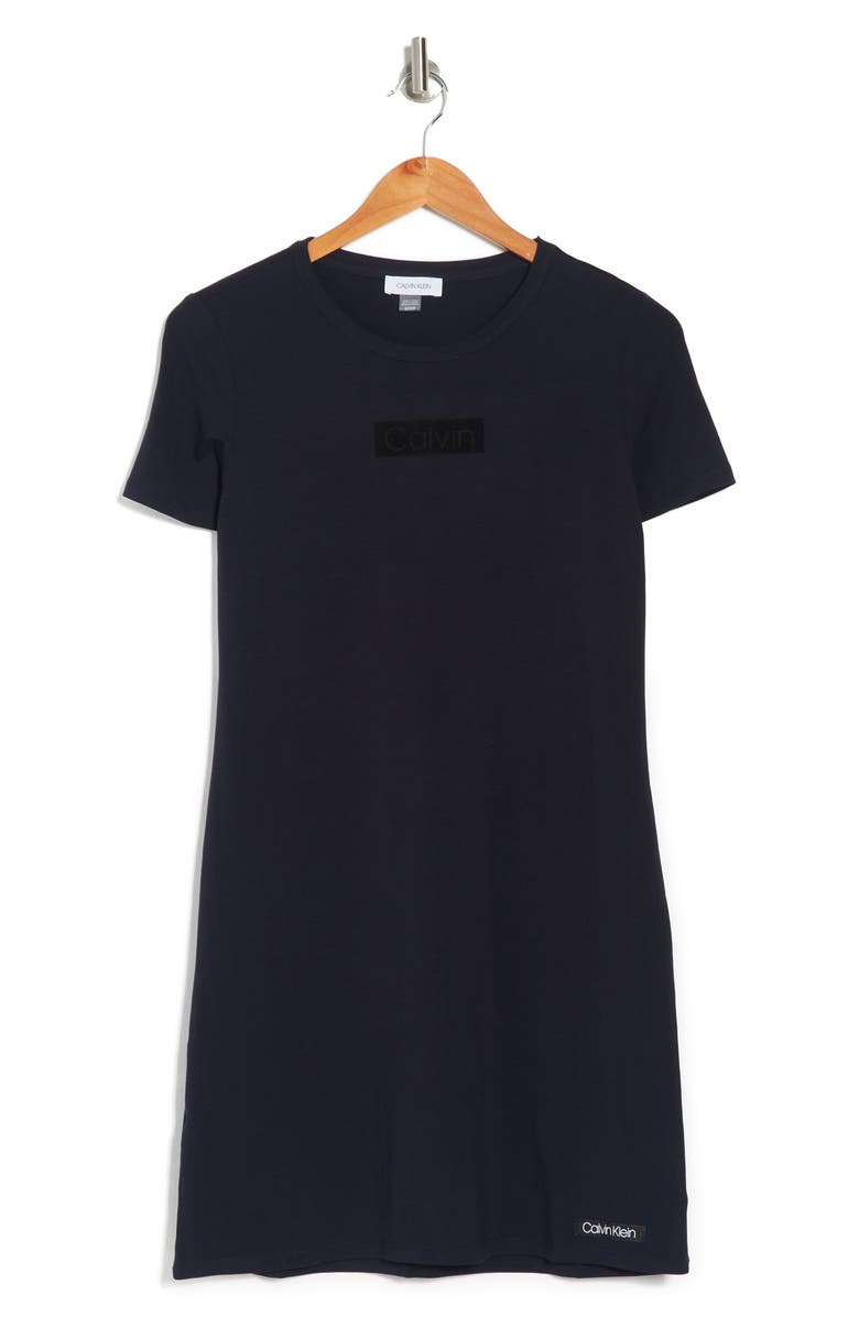 Calvin Klein Solid Calvin Logo T-Shirt Dress | Nordstromrack