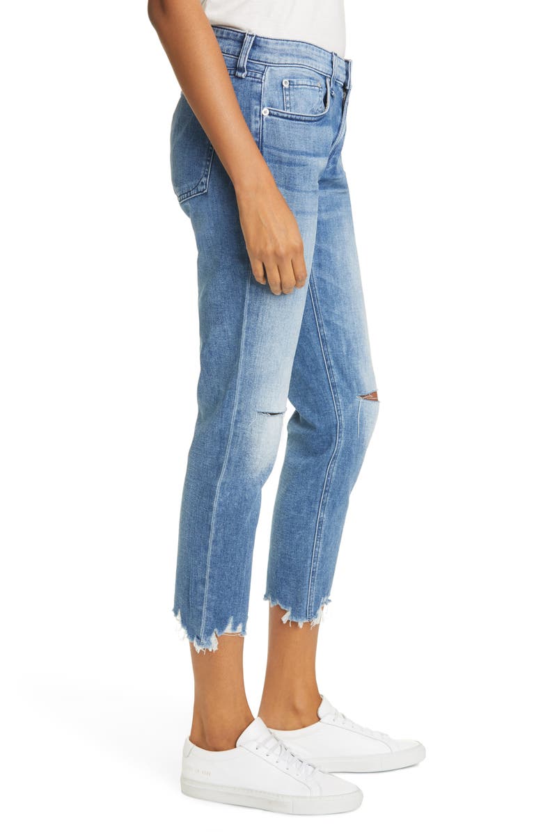 rag & bone Dre Ripped Low Rise Ankle Crop Slim Boyfriend Jeans ...
