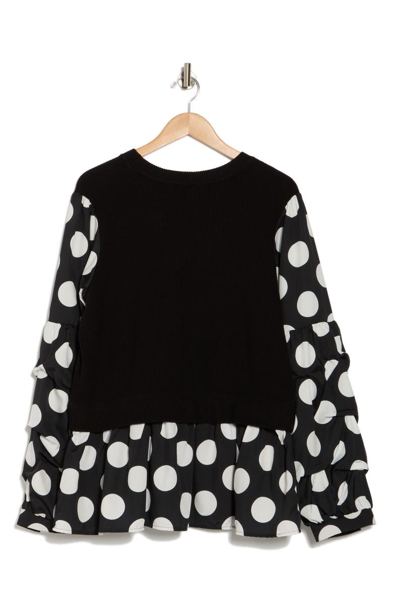 BY DESIGN Alessia Mixed Media Layered Sweater | Nordstromrack