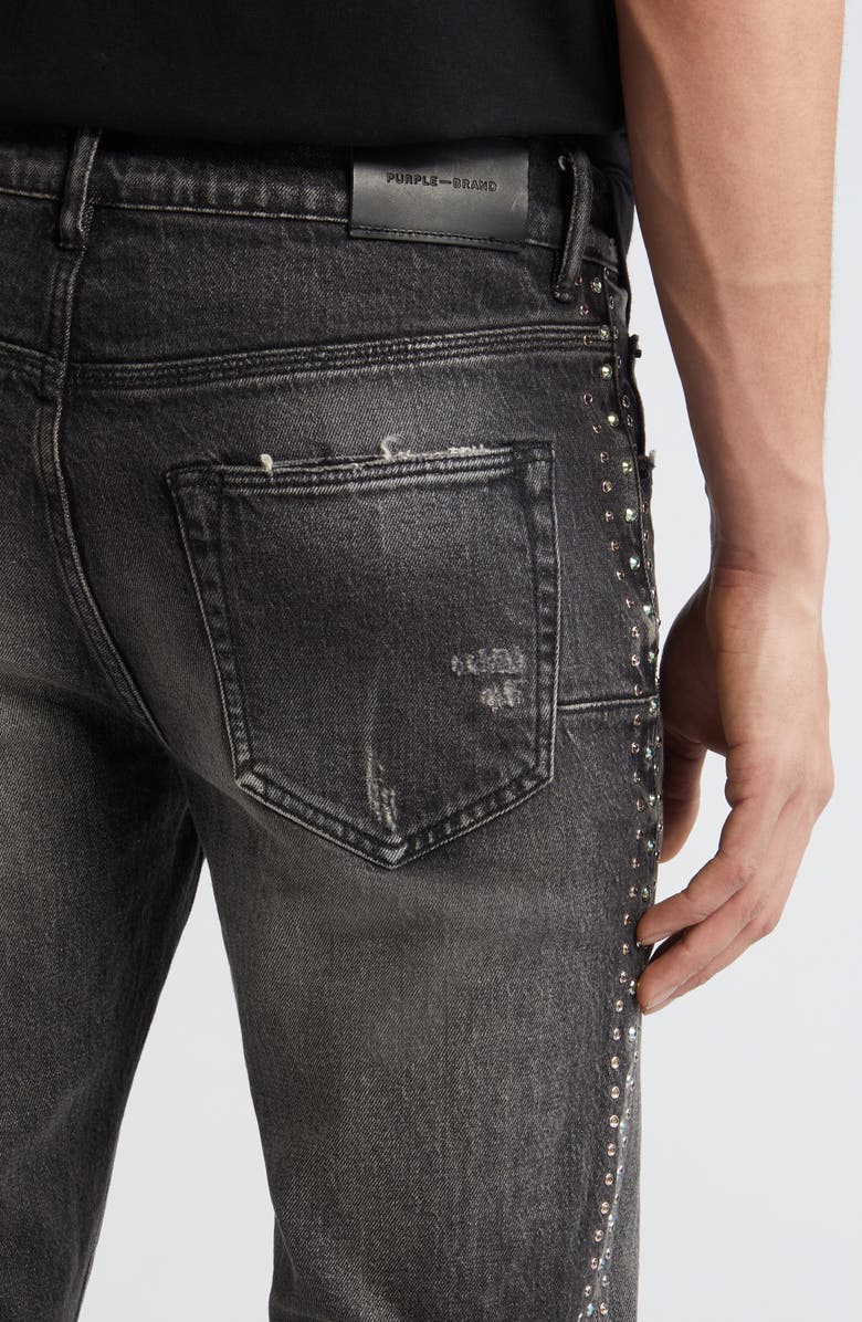 PURPLE BRAND Crystal Side Flare Jeans | Nordstrom