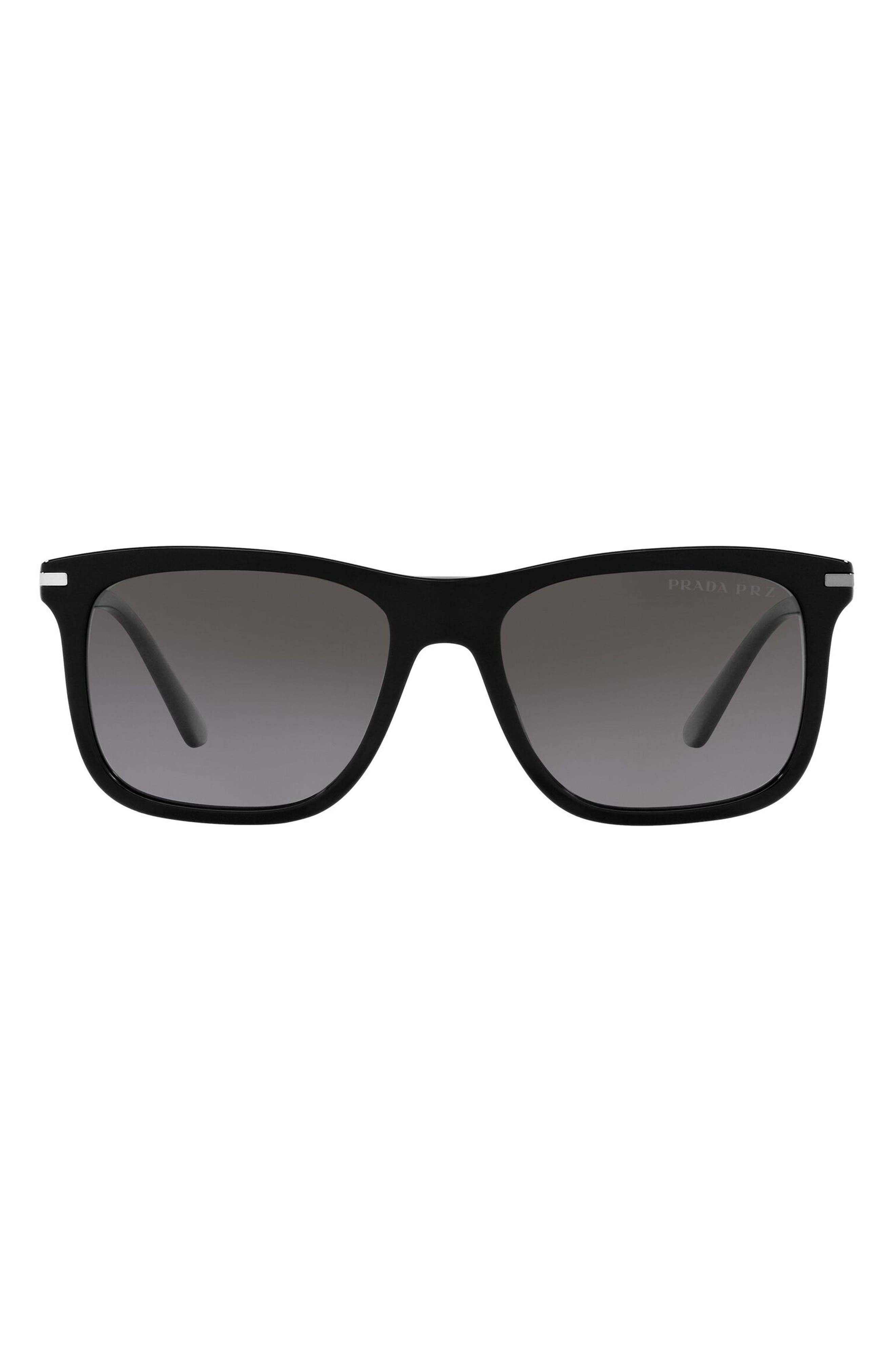 Prada 56mm Gradient Polarized Rectangular Sunglasses | Nordstromrack