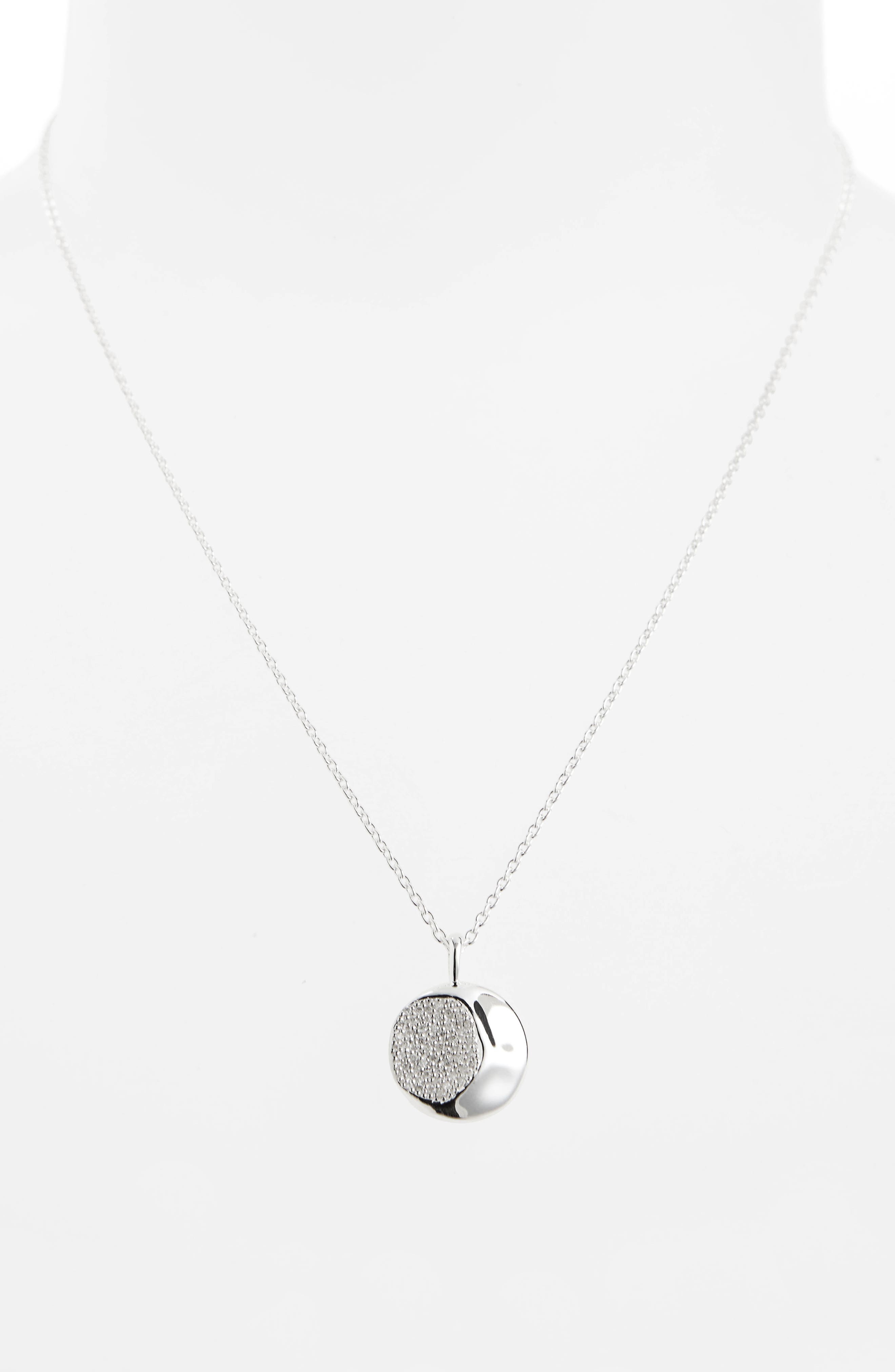 Ippolita Sterling Silver Onda Large Necklace with Pave Diamond - 0.21 ...