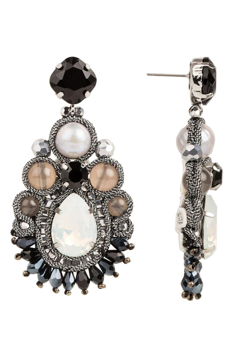 SAACHI Sarita Ornate 10mm Imitation Pearl Teardrop Earrings | Nordstromrack