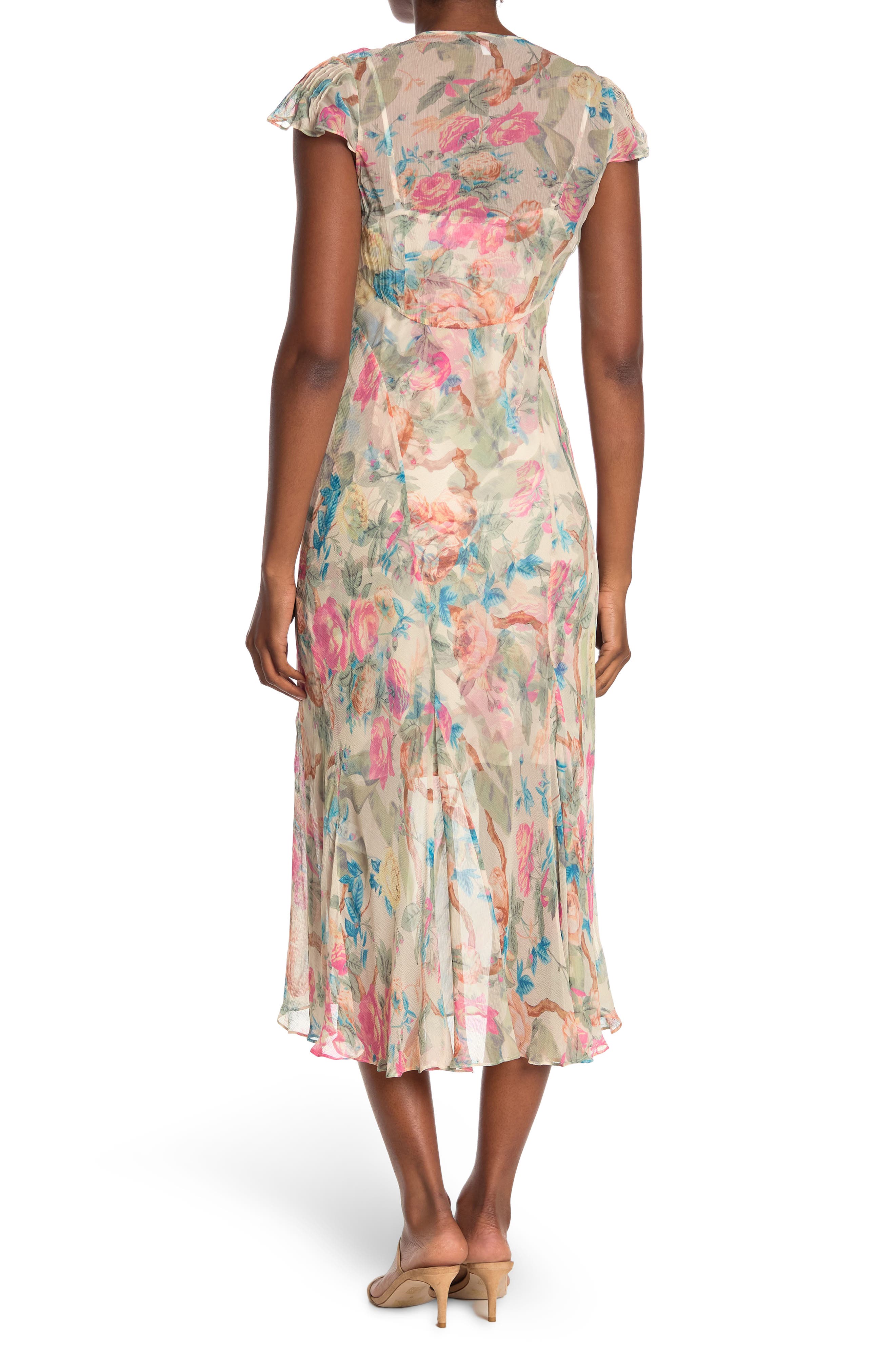 Reiss Lily Floral Slim Midi Dress | Nordstromrack