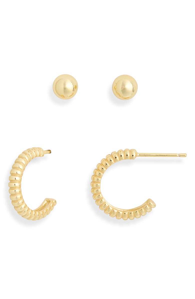 ARGENTO VIVO Ball Stud & Twist Hoop Earrings Set | Nordstromrack