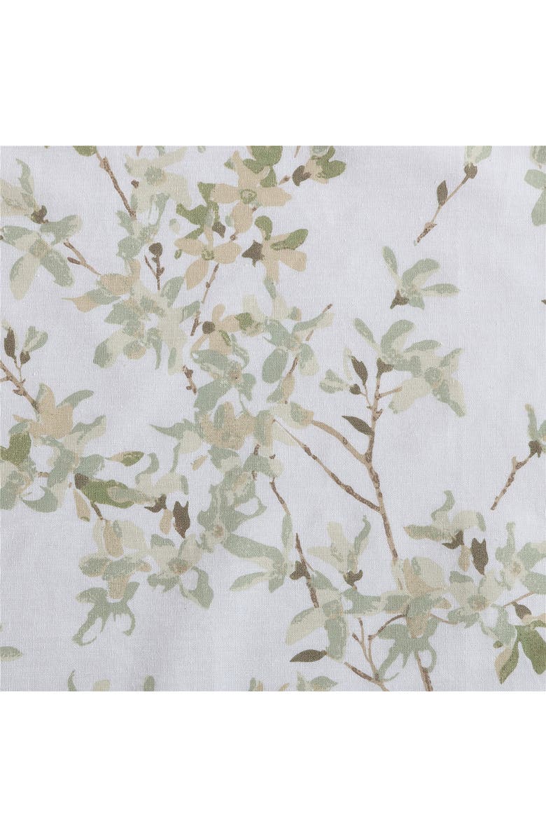 Laura Ashley Lindy 50" L x 18" W Ruffled Floral Cotton Pole Top Valance ...
