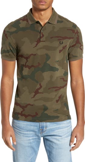 Fred Perry x Arktis Camo Piqué Cotton Polo Shirt | Nordstrom