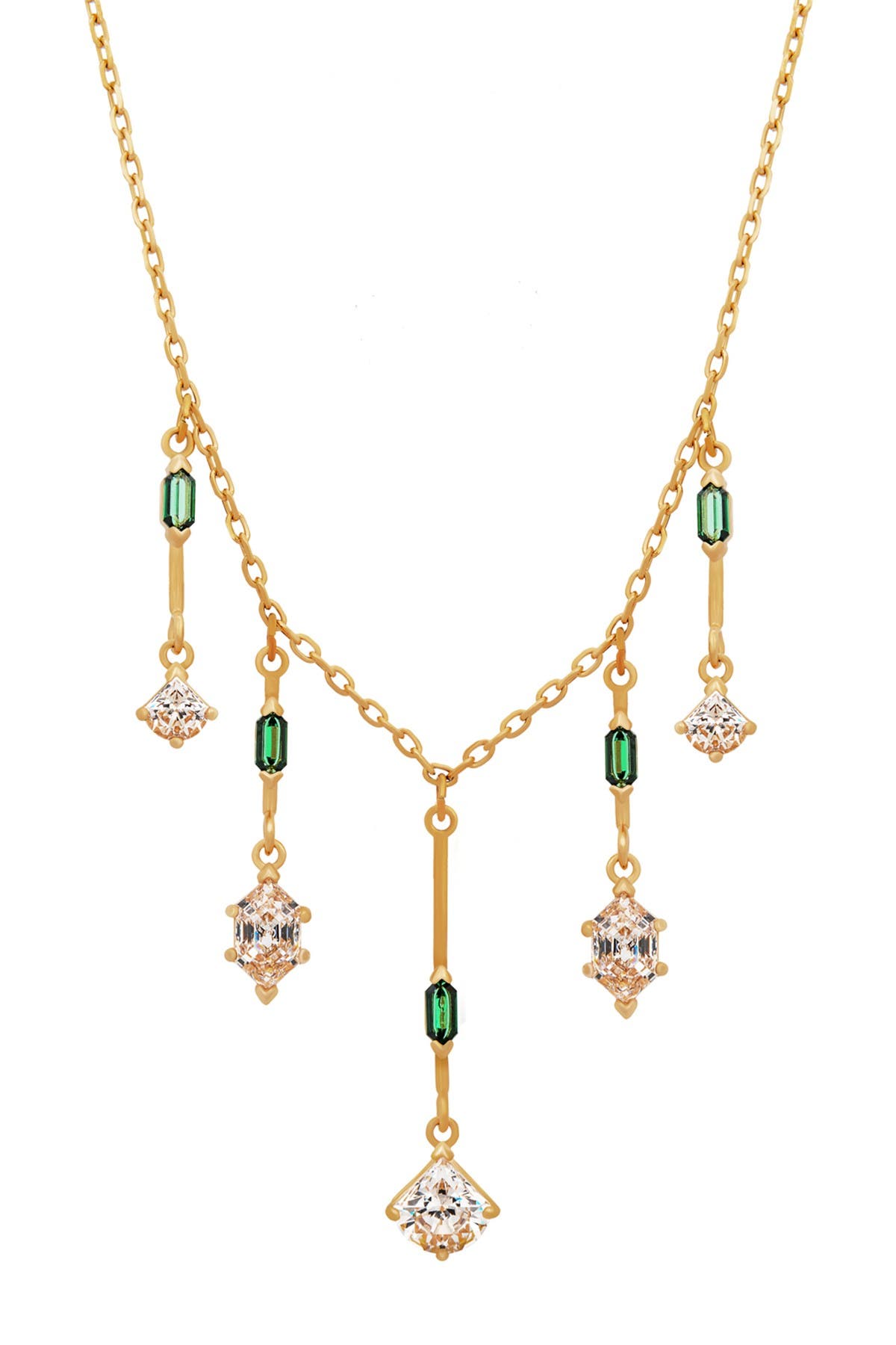 Swarovski Oz 23K Yellow Gold Plated Green Swarovski Crystal & CZ ...
