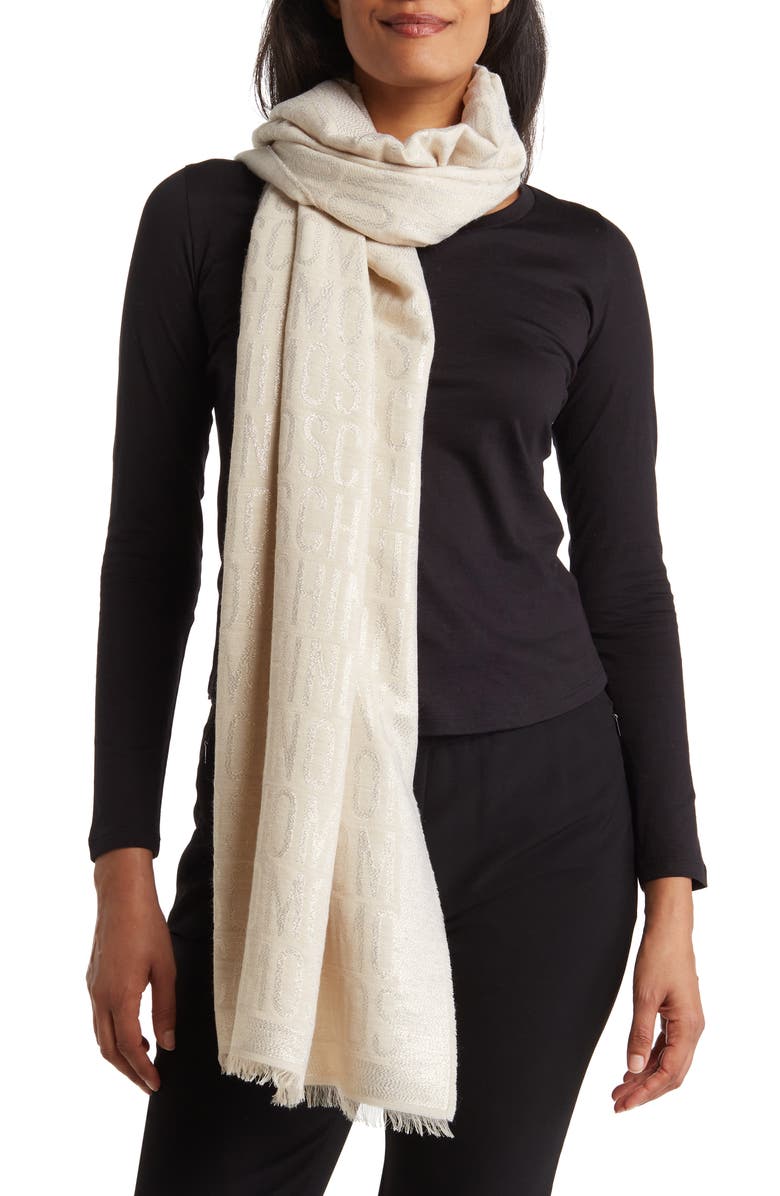 Moschino Logo Jacquard Woven Scarf | Nordstrom