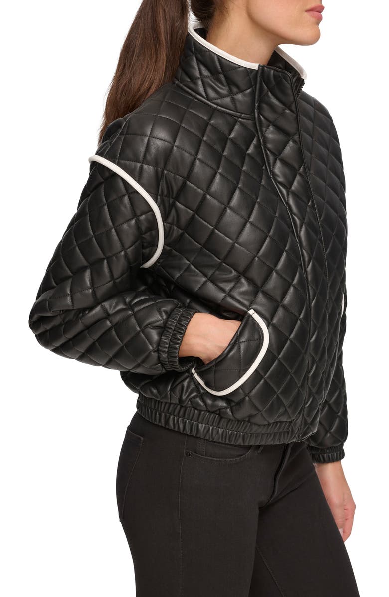 Andrew Marc Sport Quilted Faux Leather Bomber Jacket | Nordstrom
