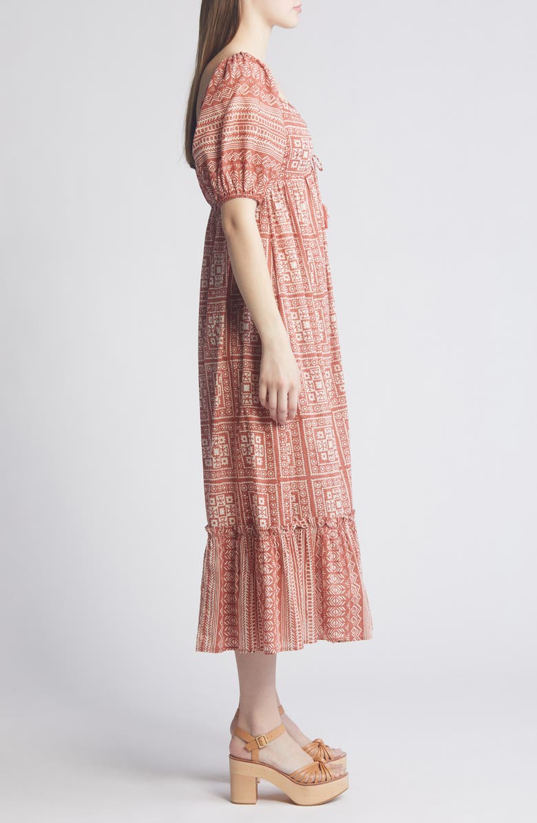 Cleobella Joley Tile Print Organic Cotton Voile Midi Dress | Nordstromrack
