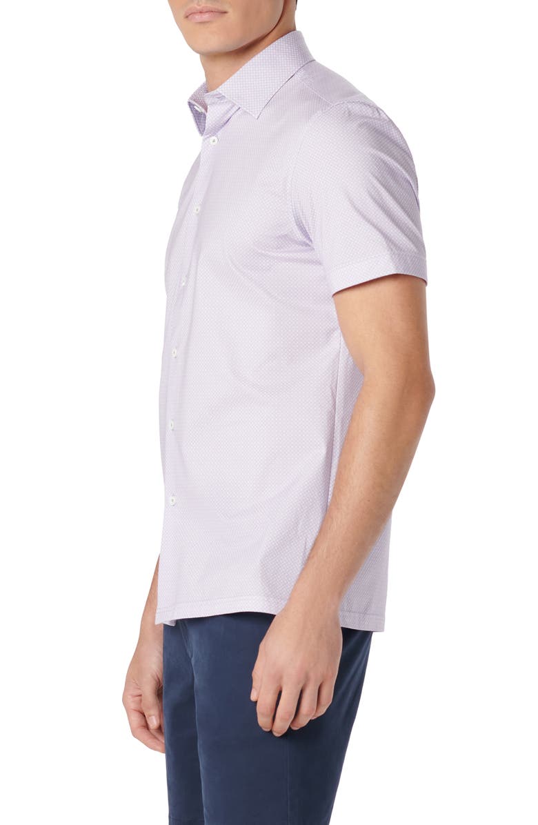 Bugatchi Milo OoohCotton® Dot Print Short Sleeve Button-Up Shirt ...