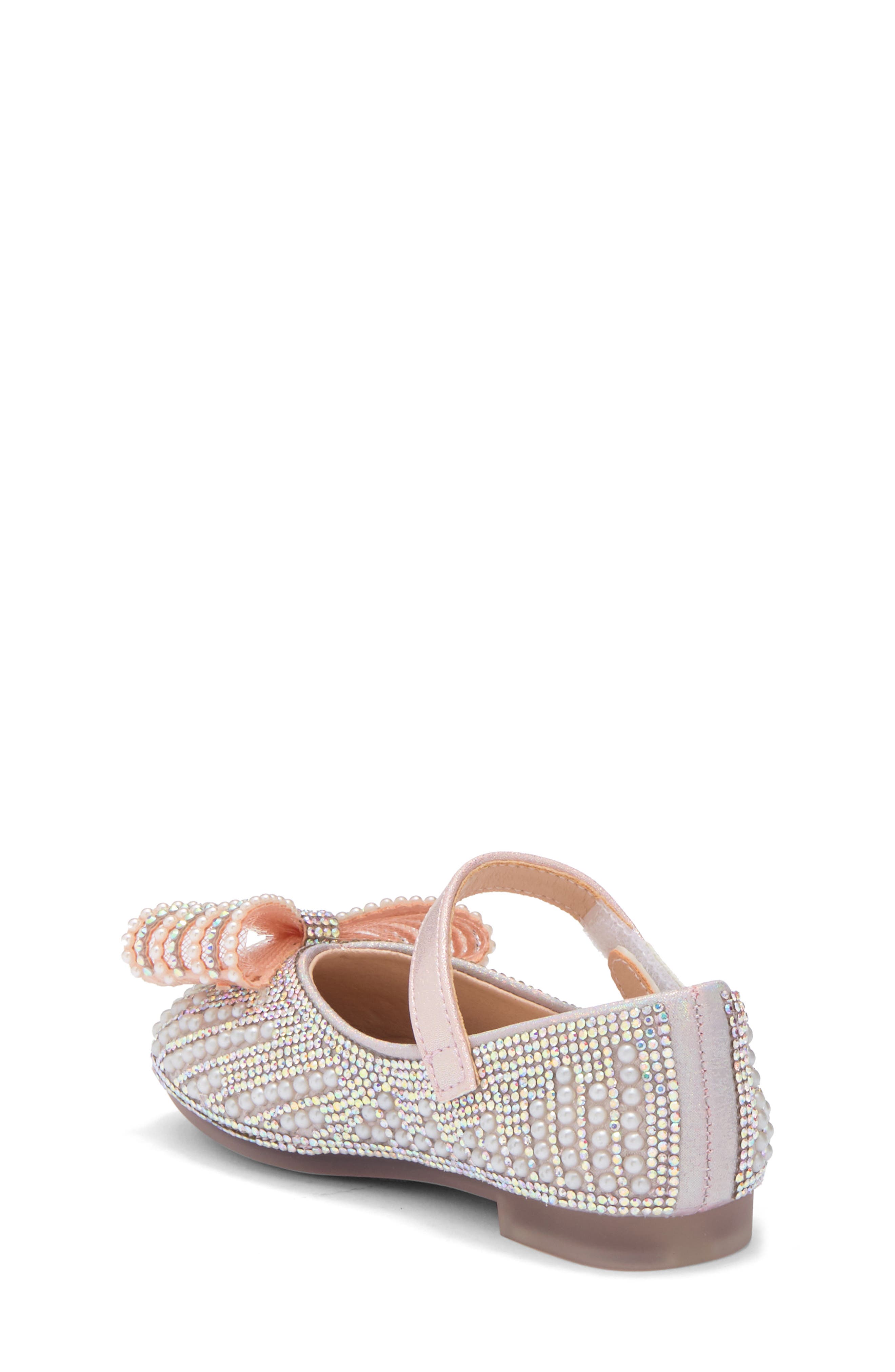 Doe A Dear Kids' Faux Pearl Embellished Mary Jane Flat | Nordstromrack