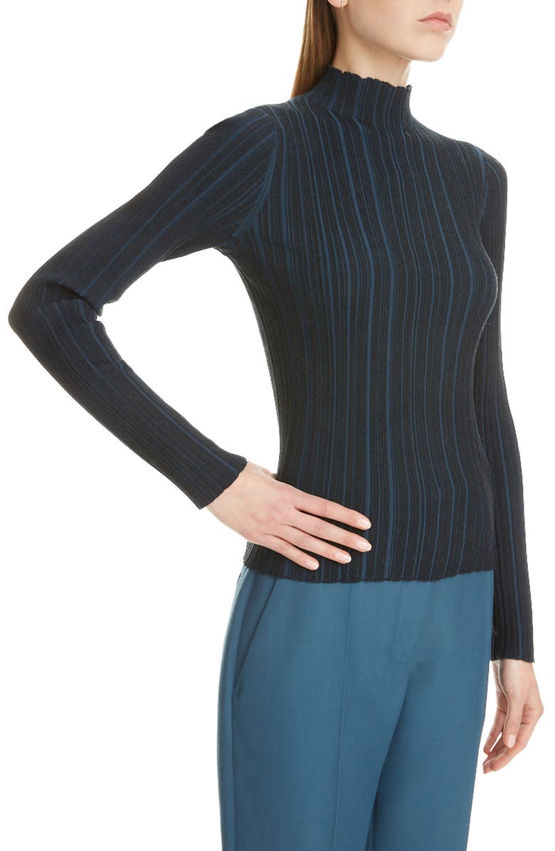 Acne Studios Katina Rib Mock Neck Cotton Blend Sweater | Nordstromrack