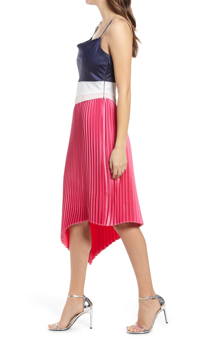 Chi Chi London Davina Colorblock Pleated Dress | Nordstromrack