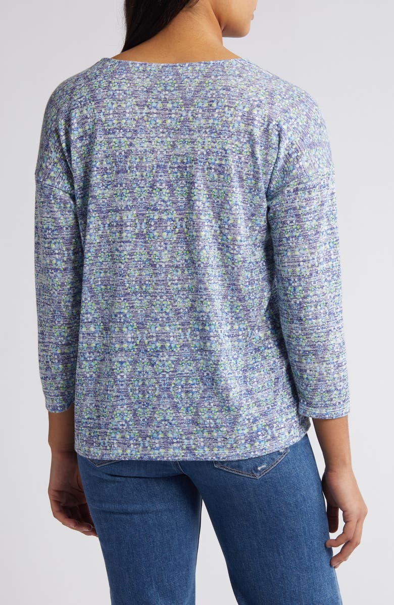 Bobeau Caty Pleat Front Three-Quarter Sleeve Top | Nordstromrack