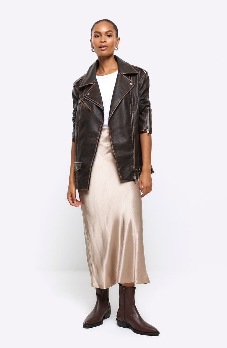 River Island Easy Bias Cut Satin Maxi Skirt | Nordstromrack