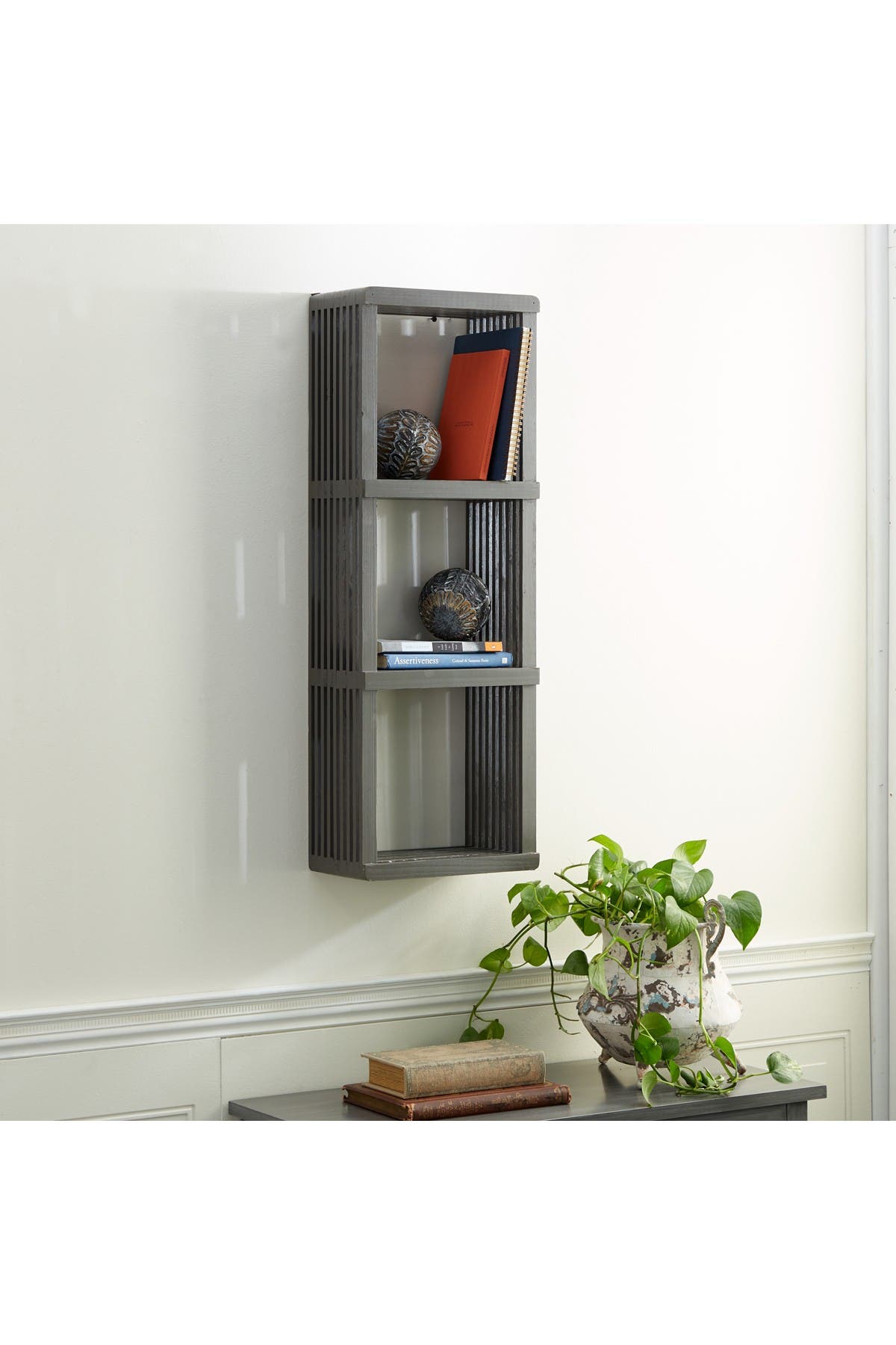 WILLOW ROW Gray MDF Contemporary Wall Shelf | Nordstromrack