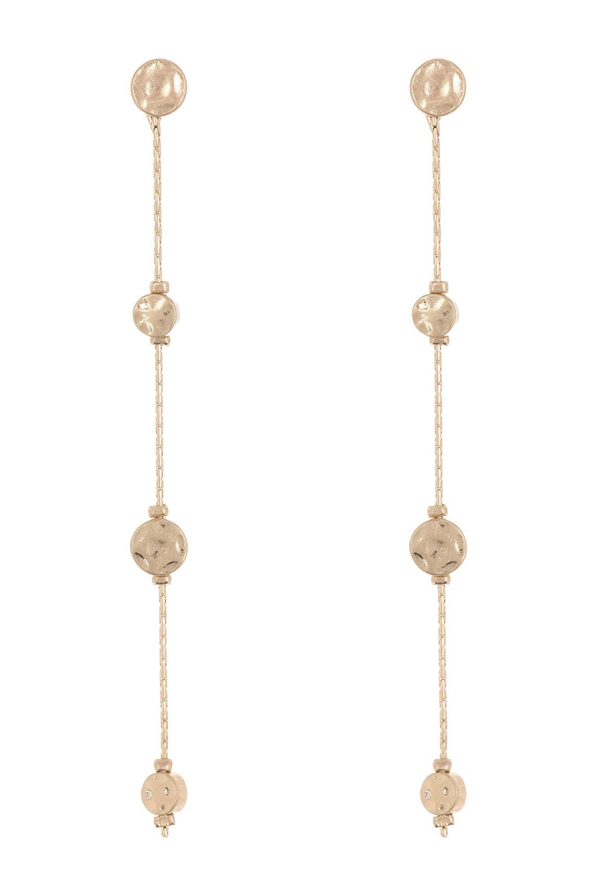 Melrose and Market Textured Flat Disc Linear Drop Earrings | Nordstromrack