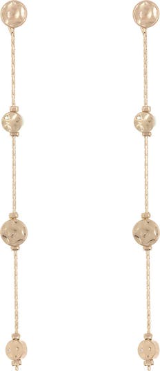 Melrose and Market Textured Flat Disc Linear Drop Earrings | Nordstromrack